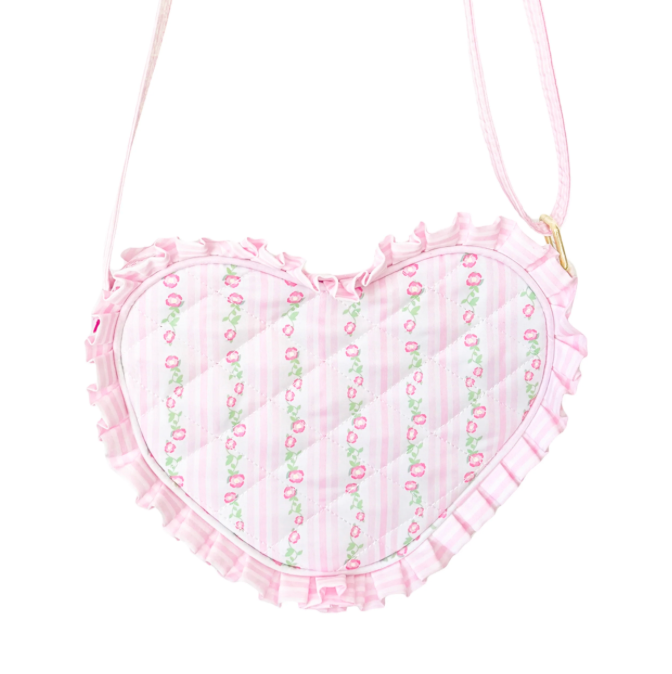 Quilted Floral Heart Purse – Storybook Looks